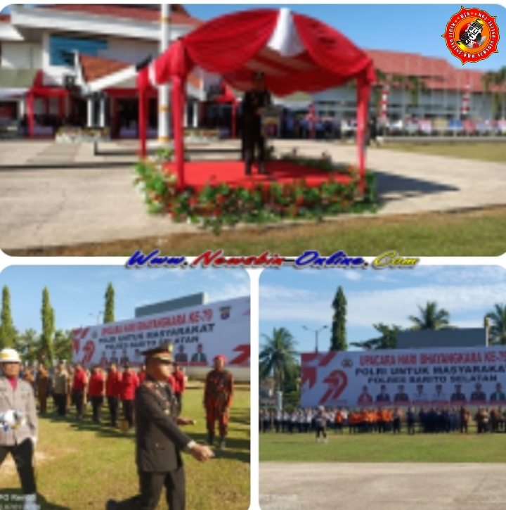 Angkat Tema “Polri Untuk Masyarakat” Polres Barito Selatan Gelar Upacara HUT Bhayangkara Ke-79 ...